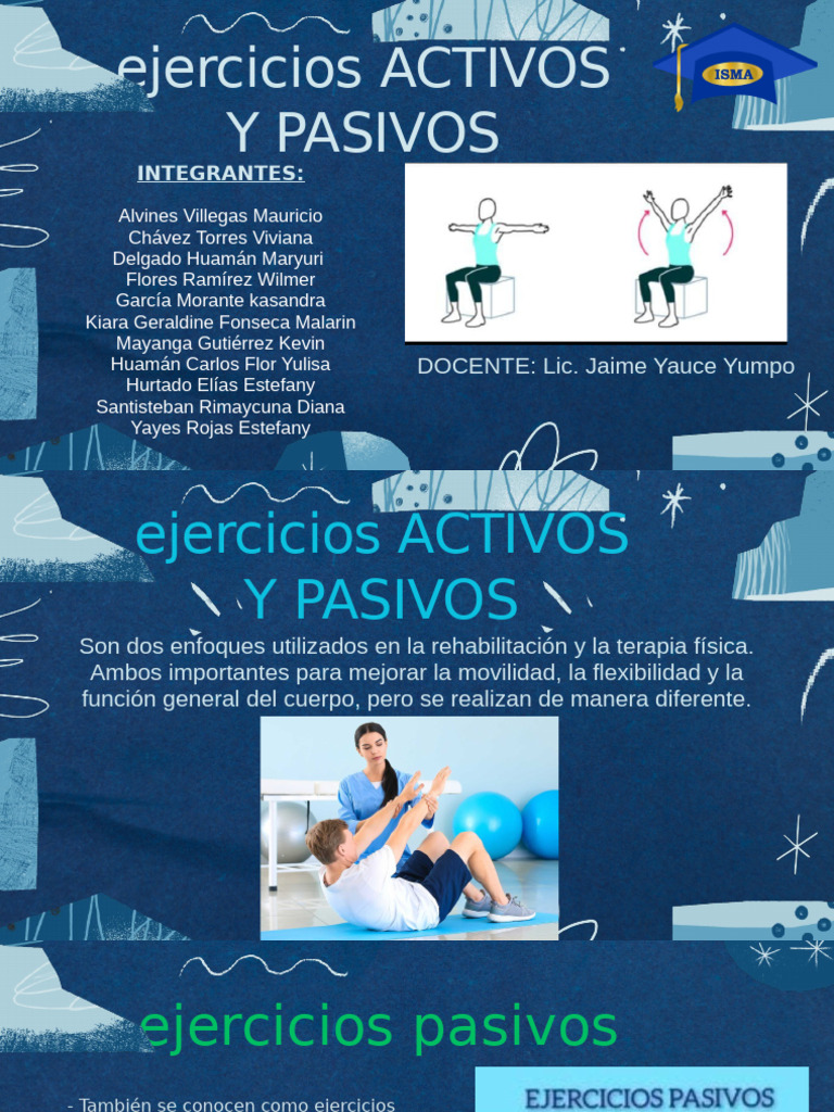 Ejercicios Activos y Pasivos PDF | PDF | Flexibilidad (anatomía ...