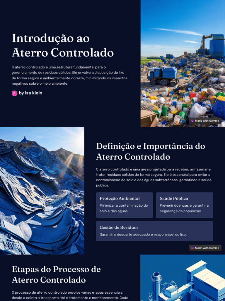 Introducao Ao Aterro Controlado | PDF | Desperdício | Aterro