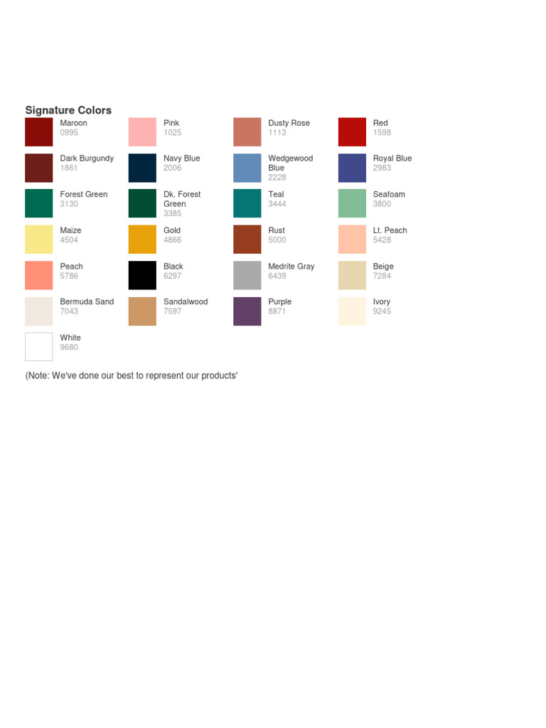 Signature Colors Overview | PDF