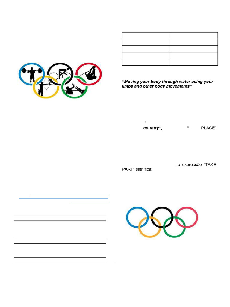 Texto Olympic | PDF | Olympic Games | Sports Competitions