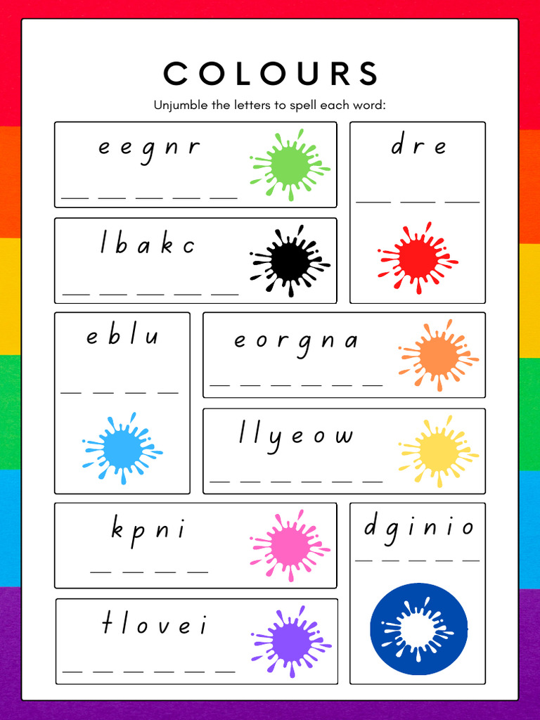 Color Identification Worksheet | PDF