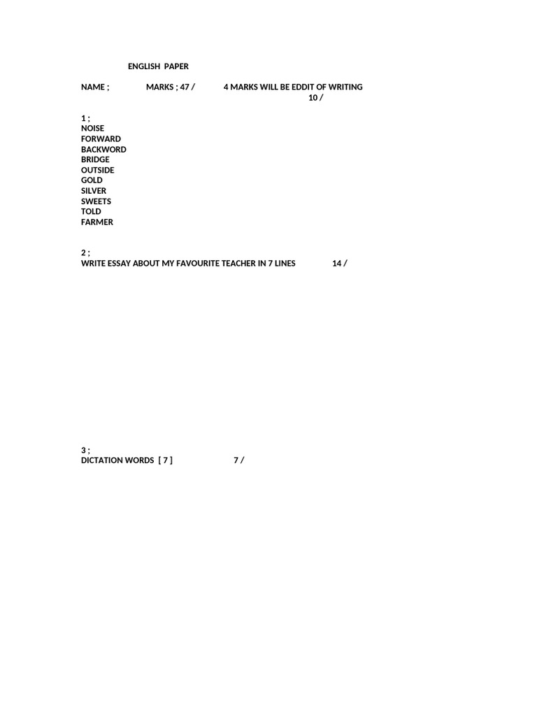 English Paper | PDF