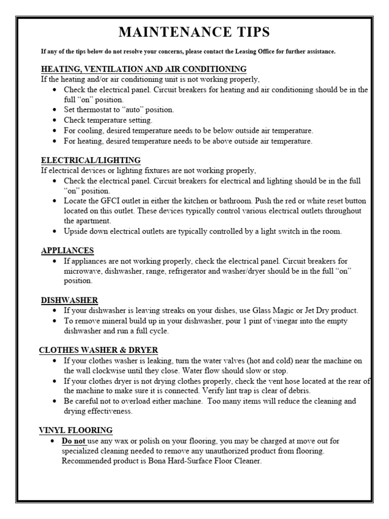 Dryer Maintenance Checklist | PDF | Dishwasher | Clothes Dryer