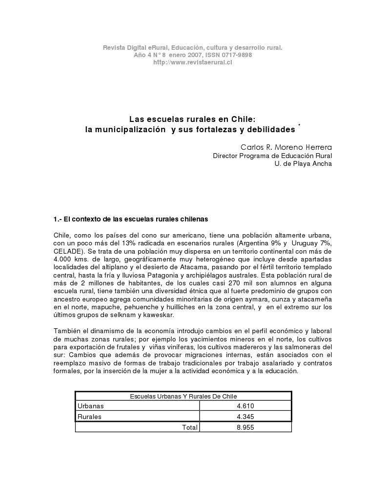Escuelas Rurales en Chile | PDF | Chile | Maestros