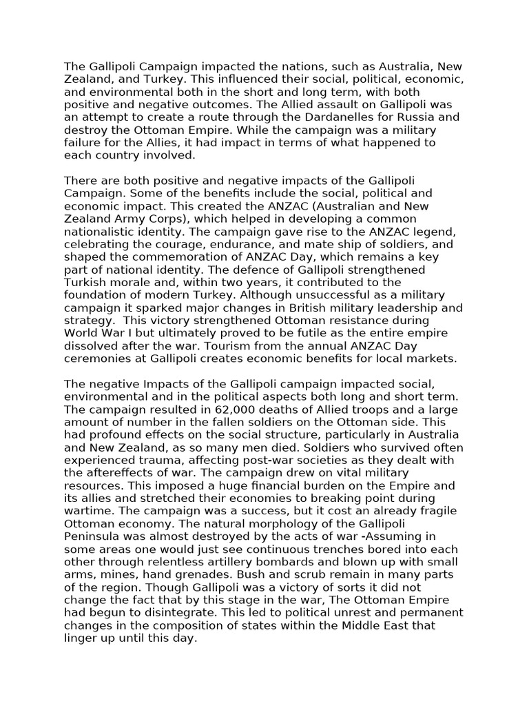 history gallipoli | PDF | Gallipoli Campaign | Australian And New ...