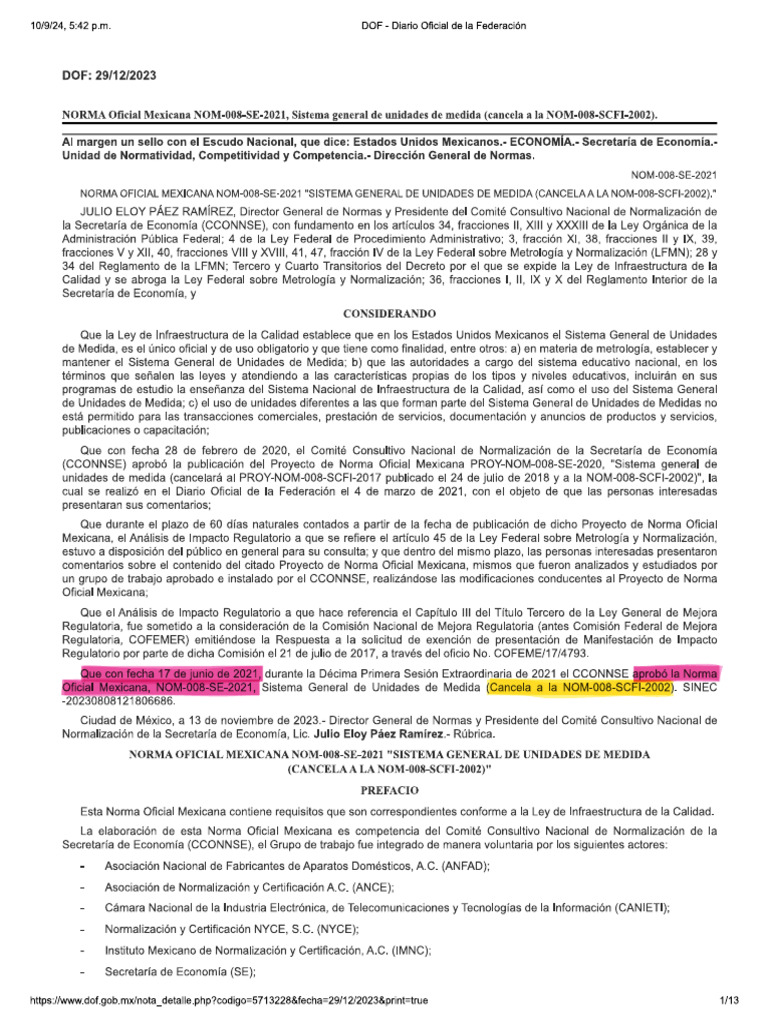 NOM-008-SE-2021 | PDF