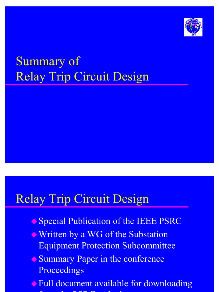 Relay Trip Circuit - C16 | PDF | Relay | Electrical Substation