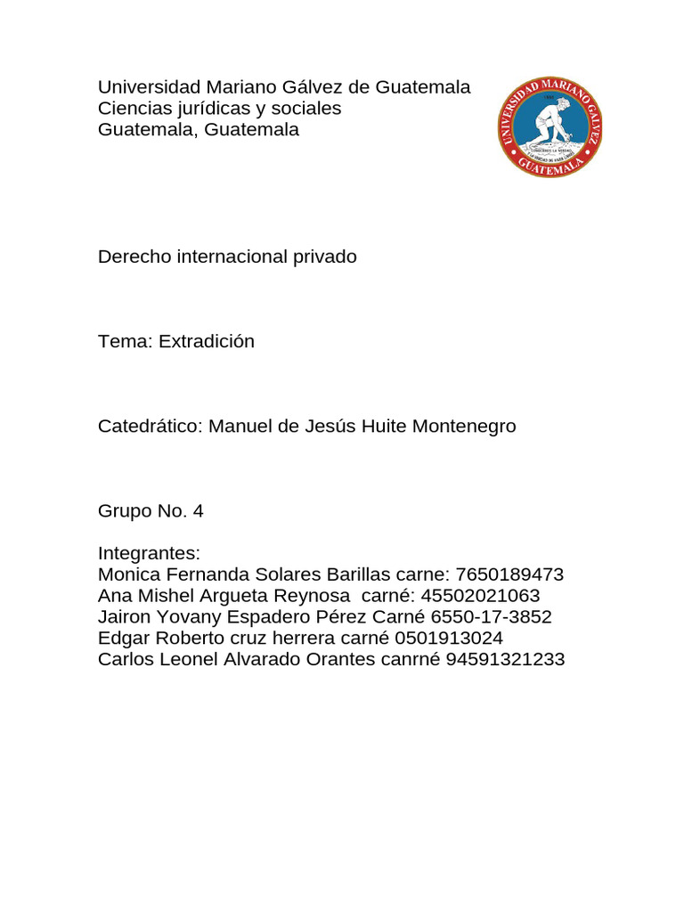 La extradición | PDF | Extradición | Derecho penal