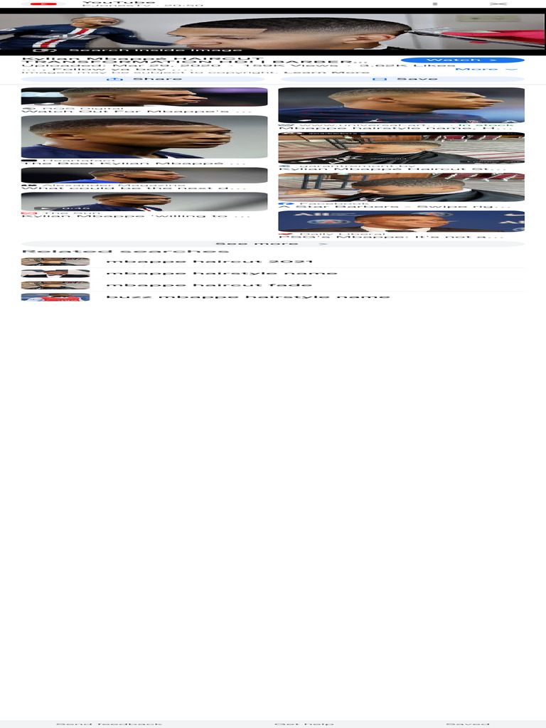 Mbappe Hair Cutting Photo - Google Search | PDF