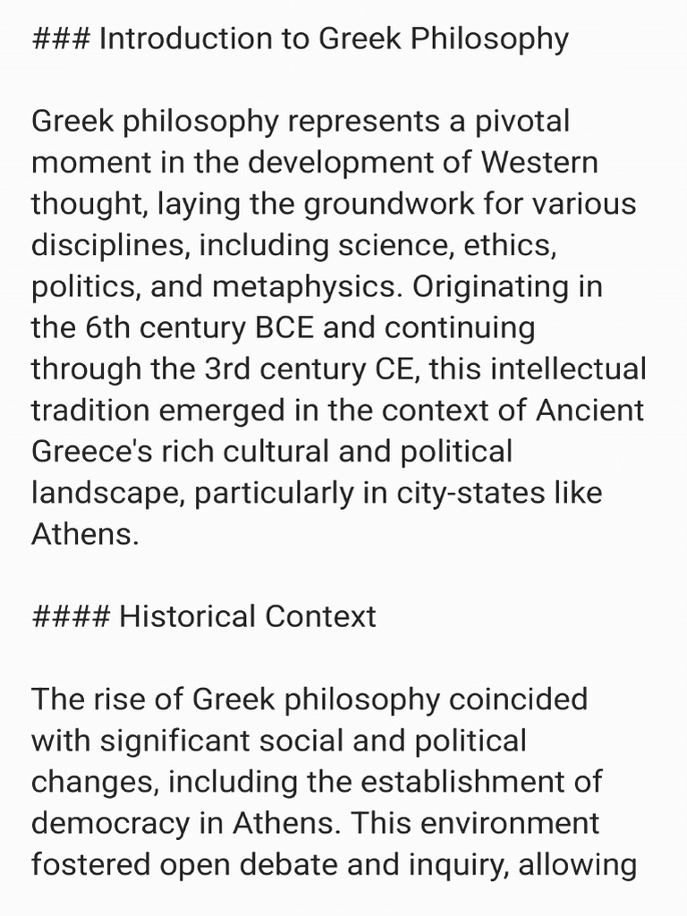 Greek Philosophy | PDF