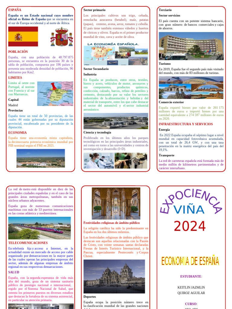 ESPAÑA TRIPTICO | PDF | España | Economias