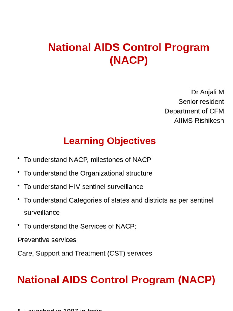 National AIDS Control Program (NACP) | PDF | Hiv/Aids | Medicine