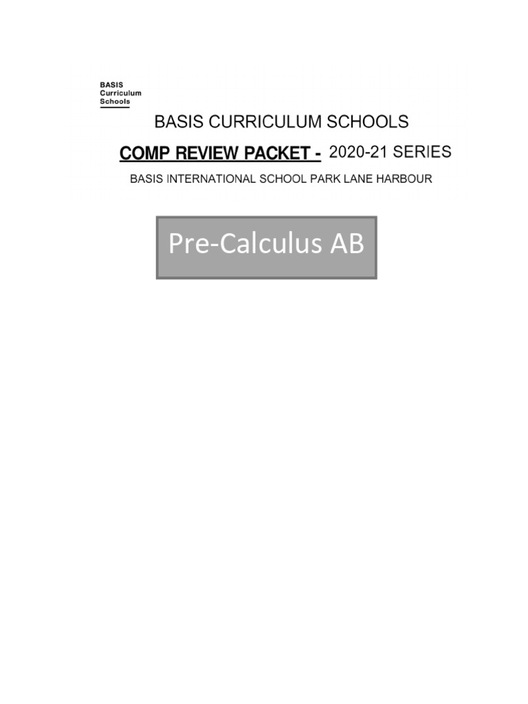 Pre-Calculus AB Final Review Guide | PDF | Normal Distribution ...