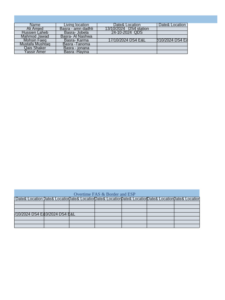 Over Time Sheet-1 | PDF
