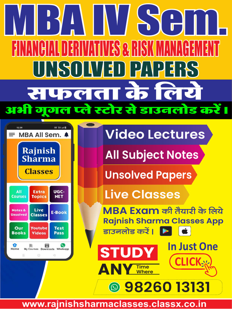 Financial Derivatives & Risk Management | PDF | Master Of Business ...