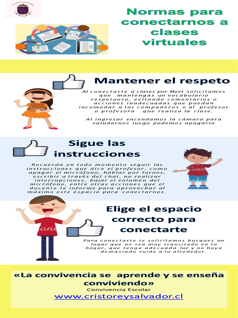 Normas Clases Virtuales Estudiantes | PDF