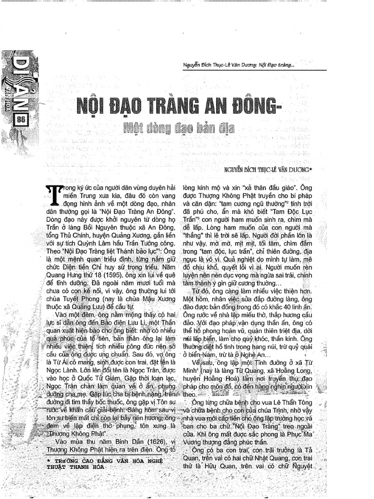 3017 - Noi Dao Trang An Dong Mot Dong Dao Ban Dia | PDF