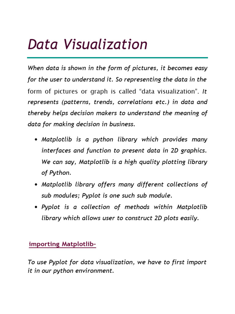 Data Visualization | PDF | Pie Chart | Histogram