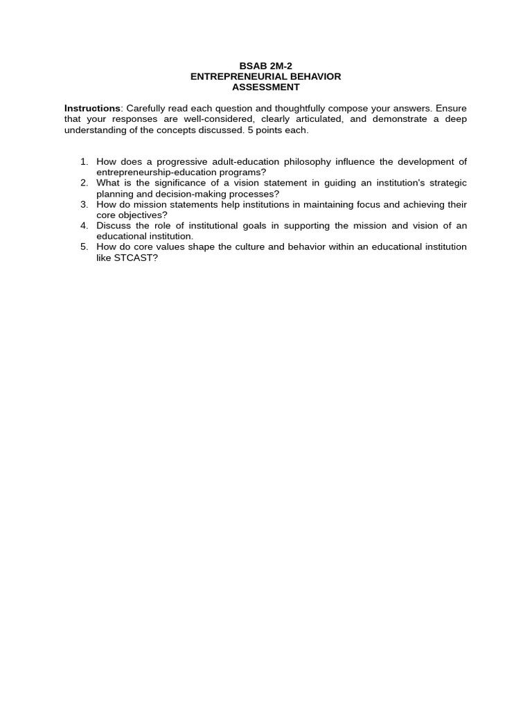 Bsab Assessment | PDF | Business