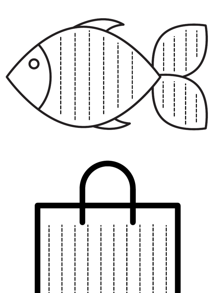 Rainbow Fish Weaving Fine Motor Skill Template | PDF