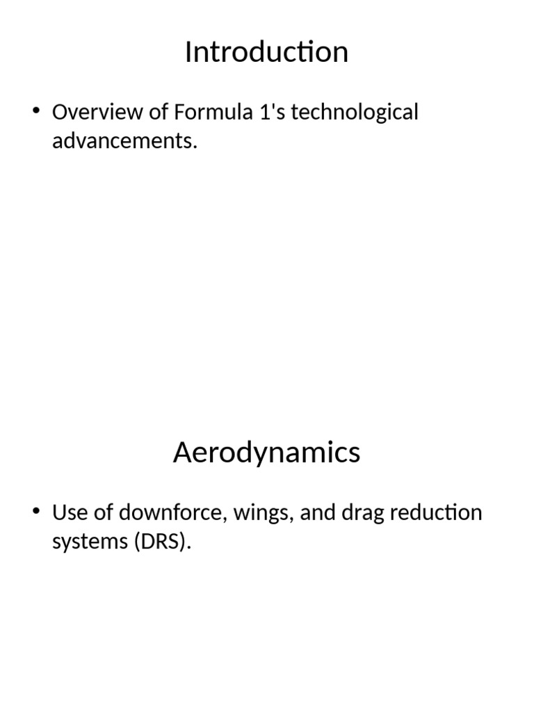Formula1 Technology Presentation No BG | PDF | Science & Mathematics ...
