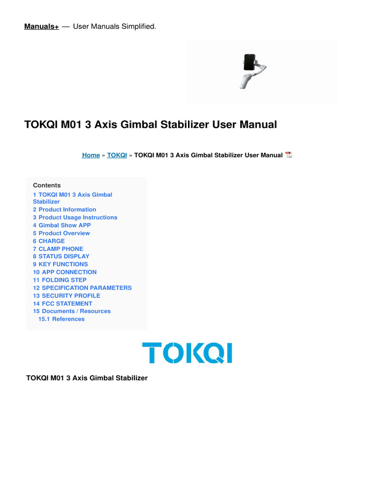 m01-3-axis-gimbal-stabilizer-manual | PDF | Electromagnetic Interference | Electronics