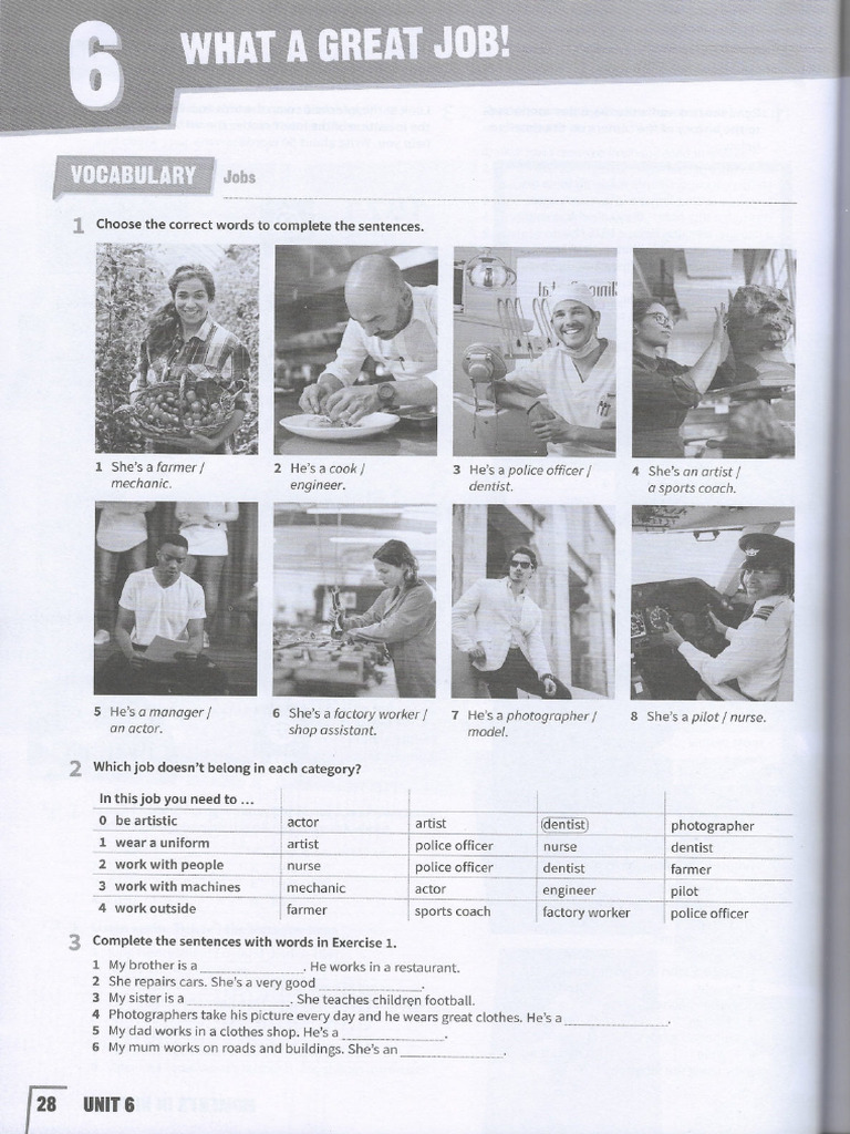 a2 workbook unit 6 | PDF