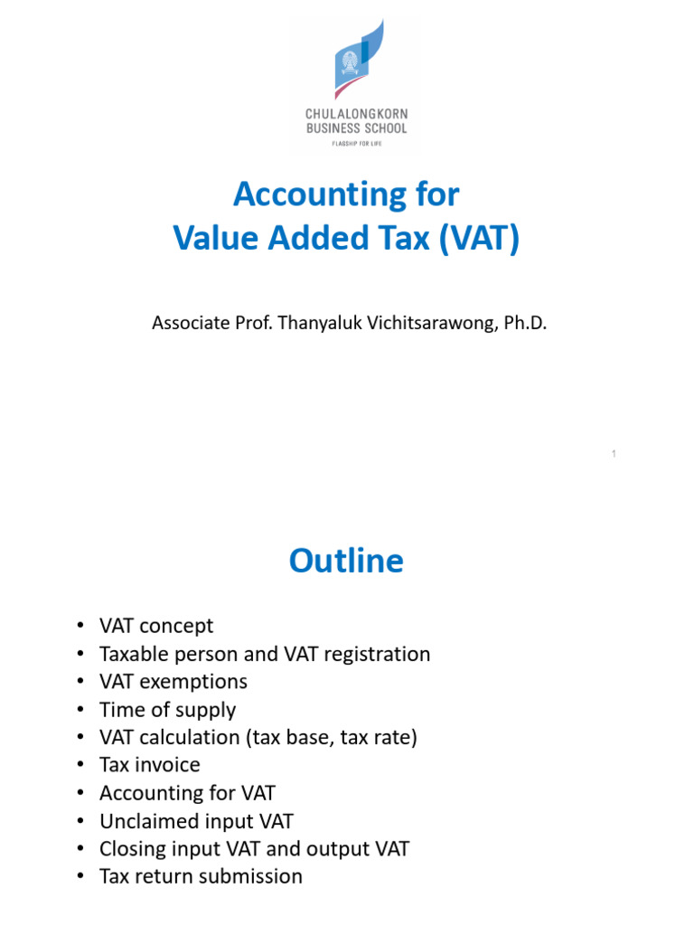 VAT Accounting Guide for Thailand | PDF | Value Added Tax | Debits And ...
