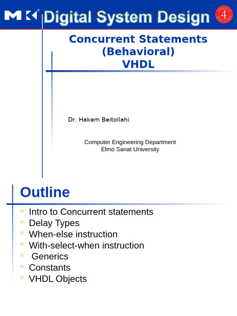 Lecture 3 Concurrent Behavioral | PDF | Vhdl | Computer Programming