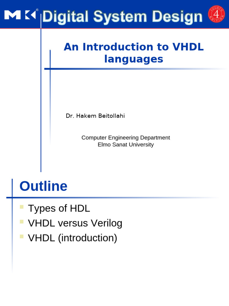 Lecture 2-Intro VHDL | PDF | Hardware Description Language | Vhdl