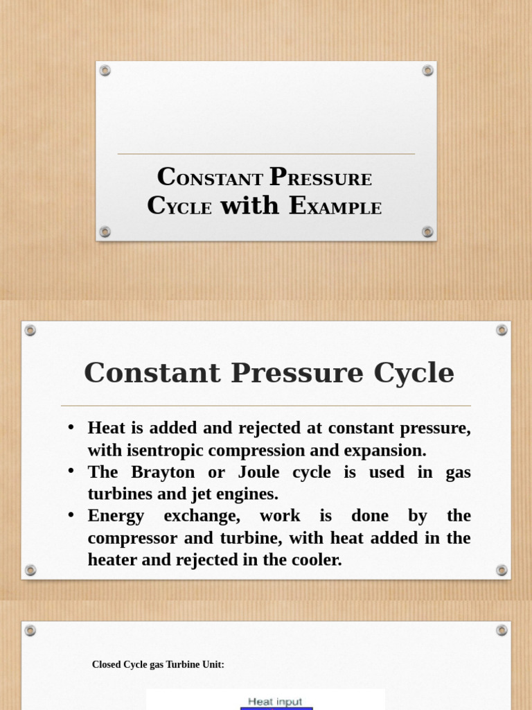 Constant Pressure Cycle | PDF