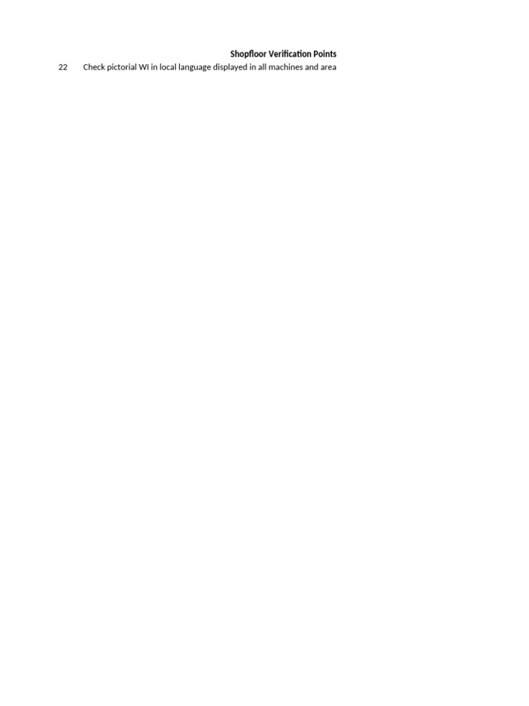 MACE - VSA Shopfloor Points | PDF