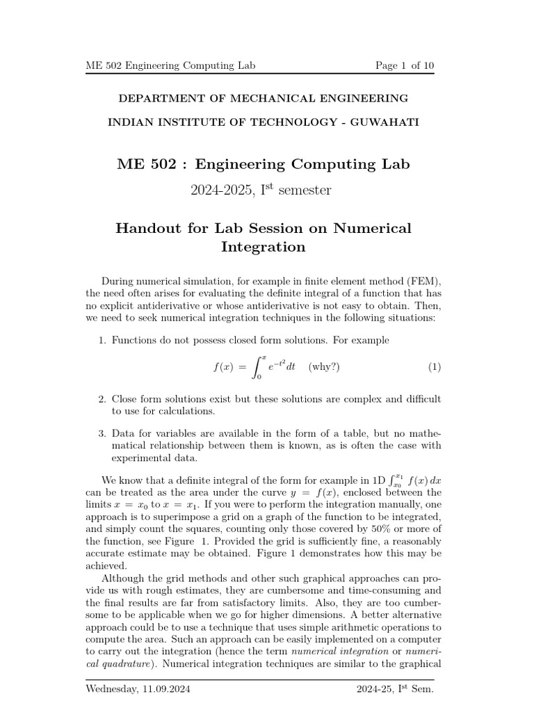 Module_3_Numerical_Integration | PDF | Integral | Area