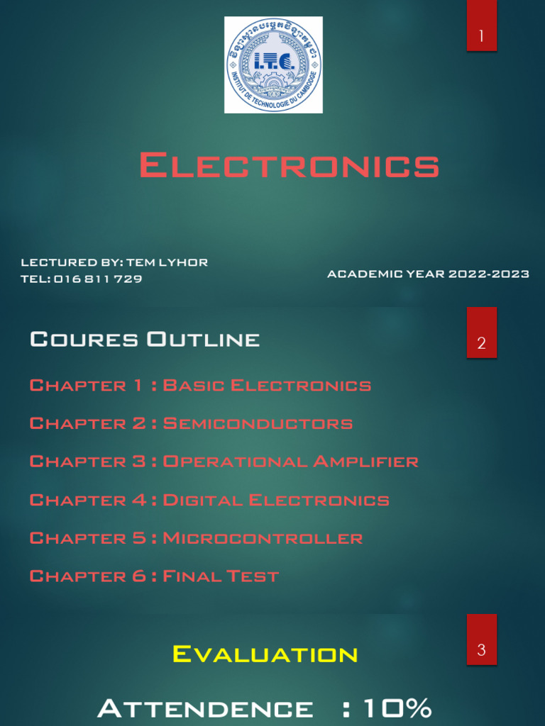 Chapter1 Basic Electronics ITC I4Mech | PDF