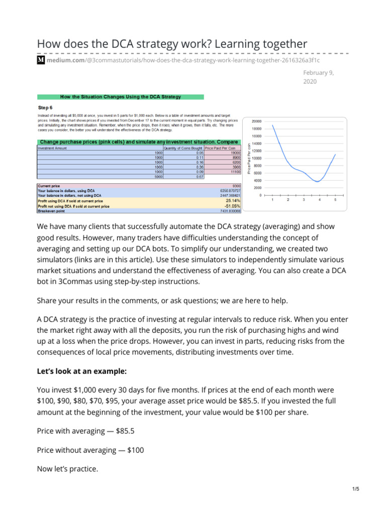 How Does The DCA Strategy Work Learning Together | PDF | Investing ...