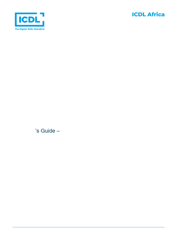 02 ICDL TTT - Delivering ICDL - A Trainer's Guide - KE - v2.0 | PDF | Learning | Educational ...