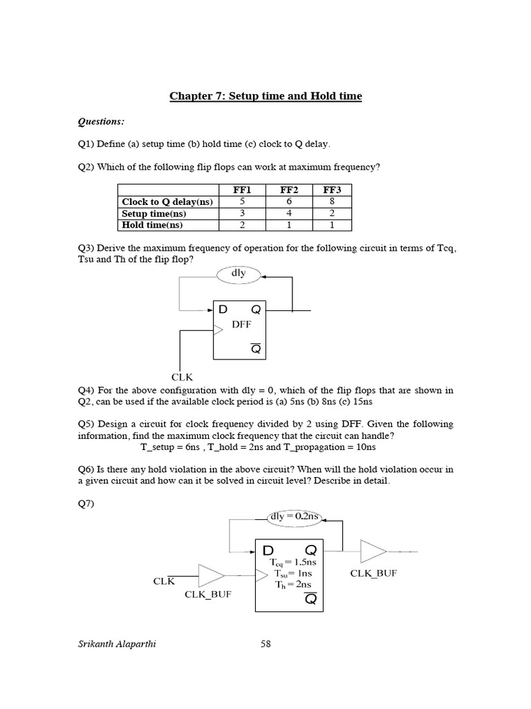 STA_Qs | PDF | Computer Engineering | Electronics