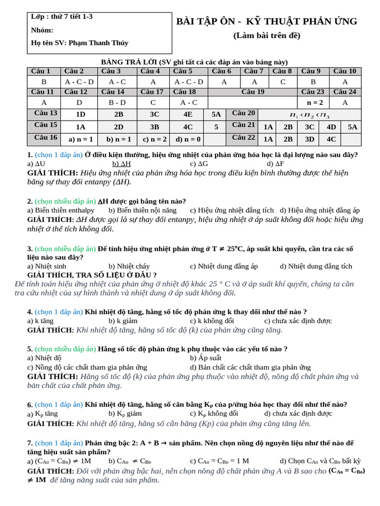 Bai Tap Ôn - Ktpu 2024 | PDF