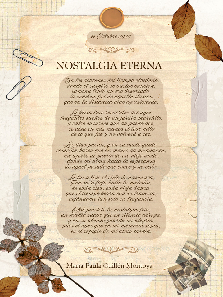 Poema Nostalgia Eterna PDF | PDF | Arte | Religión y espiritualidad