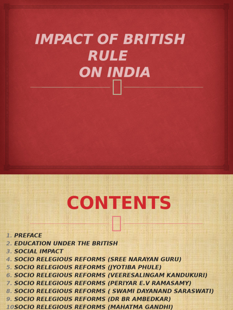 Impact of British Rule On India | PDF