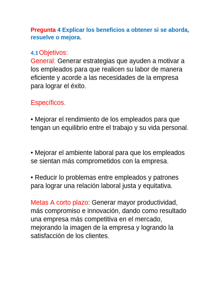 Pregunta 4 PREPROYECTO | PDF