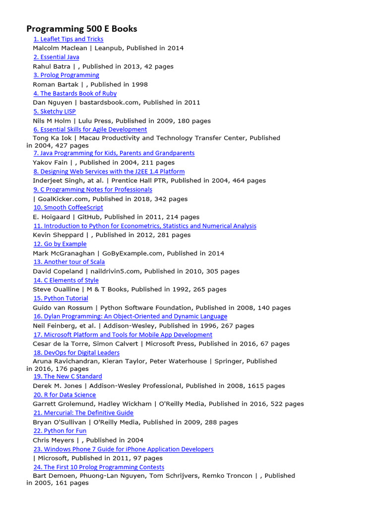Programming eBooks | PDF | Object Oriented Programming | Computer ... Programming eBooks | PDF | Object Oriented Programming | Computer ...