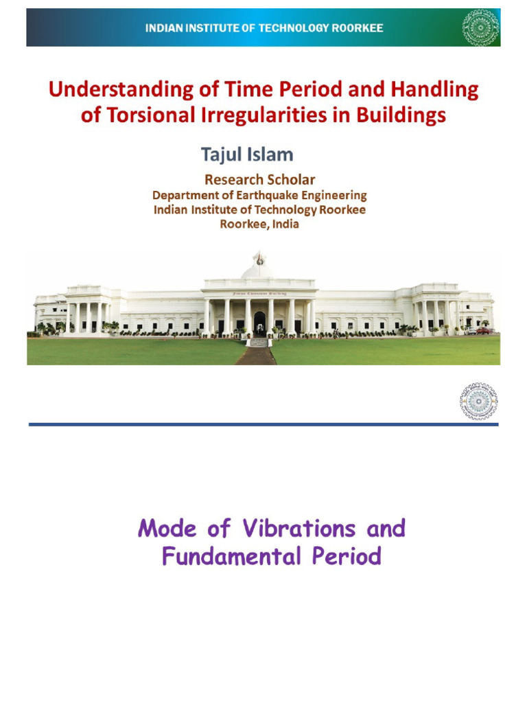 Fundamentals of Mode Shapes and Torsional Irregularities | PDF