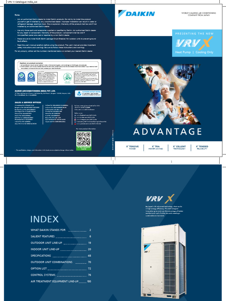 VRV X Catalogue India-2024 - Low Res | PDF | Air Conditioning | Energy Conservation