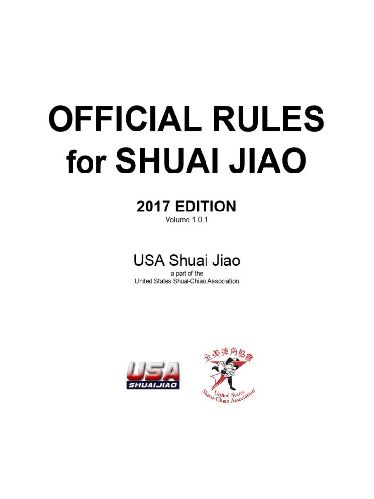 USA+Shuai+Jiao+Rule+Book+2017+-+Short+-+1 0 1 | PDF | Referee