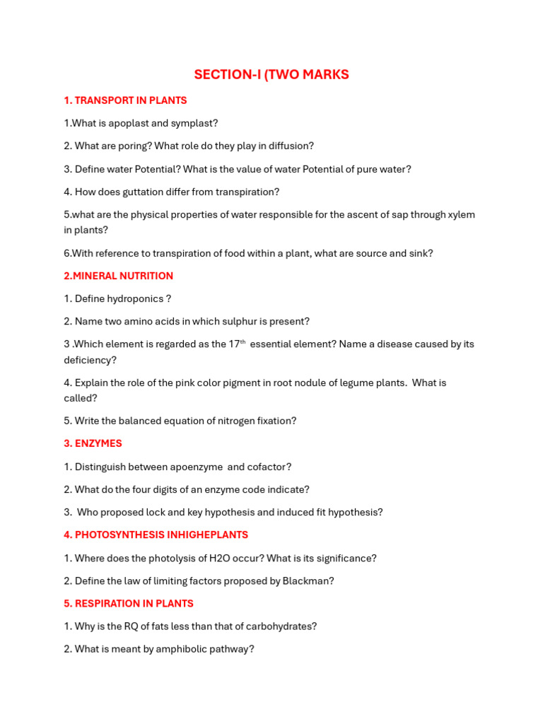 Botany II VIP Questions-1 | PDF | Dna | Nucleic Acid Sequence