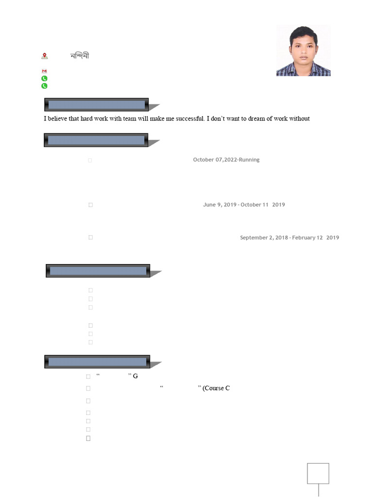 Mithun Barmon's Resume: Scanning Specialist | PDF | Computing