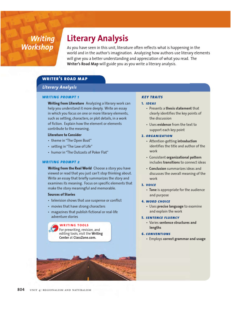 Literary Analysis Writing Prompts Guide | PDF