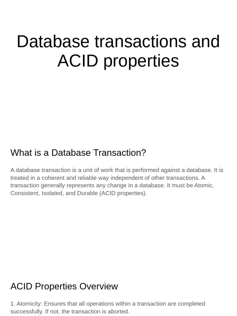Database Lec5 Pdf Database Transaction Acid
