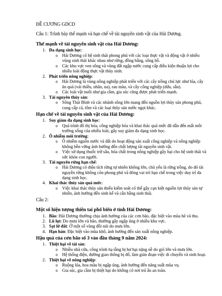 ĐỀ CƯƠNG GDCD | PDF